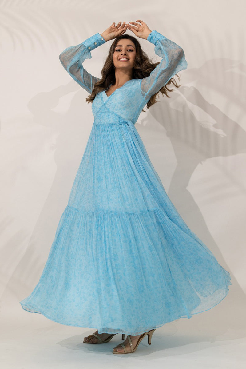 Himalayan Poppy Wrap-Around Maxi Dress by Essay by Sumedha Agarwal ...